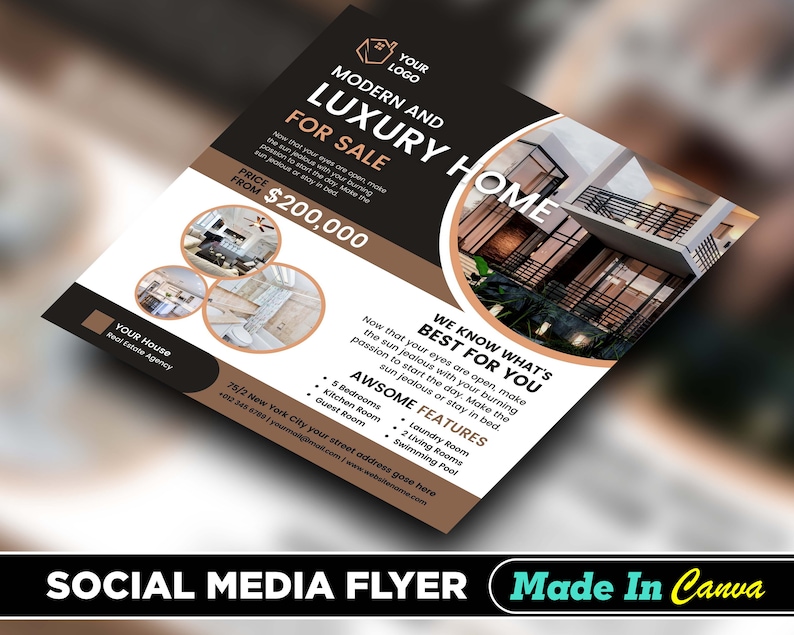 Real Estate Prospecting Flyer DIY Canva Real Estate - Etsy