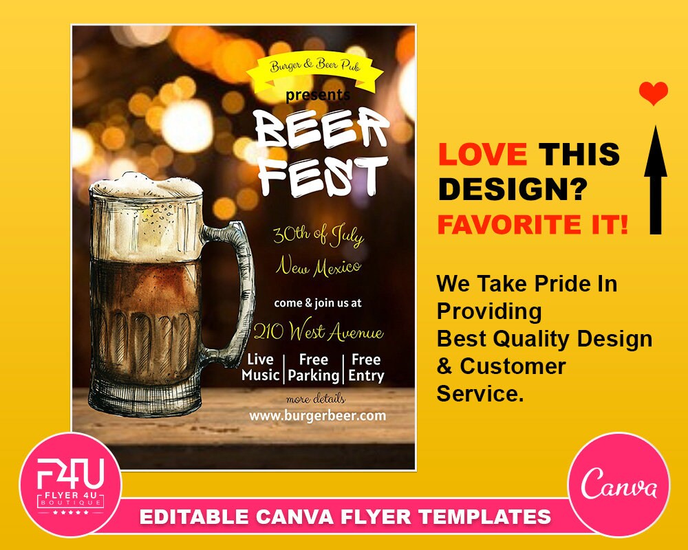Brew Pub Flyer DIY Canva Brew Pub Flyer Template 2022 - Etsy