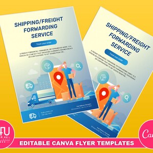 Shipping Freight Forwarding Flyer, DIY Canva Shipping Freight ...