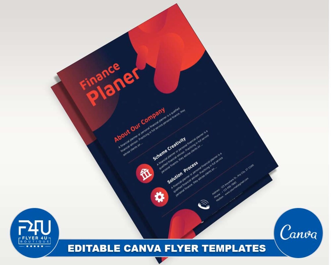 Financial Planer Flyer DIY Financial Planer Writer Flyer - Etsy