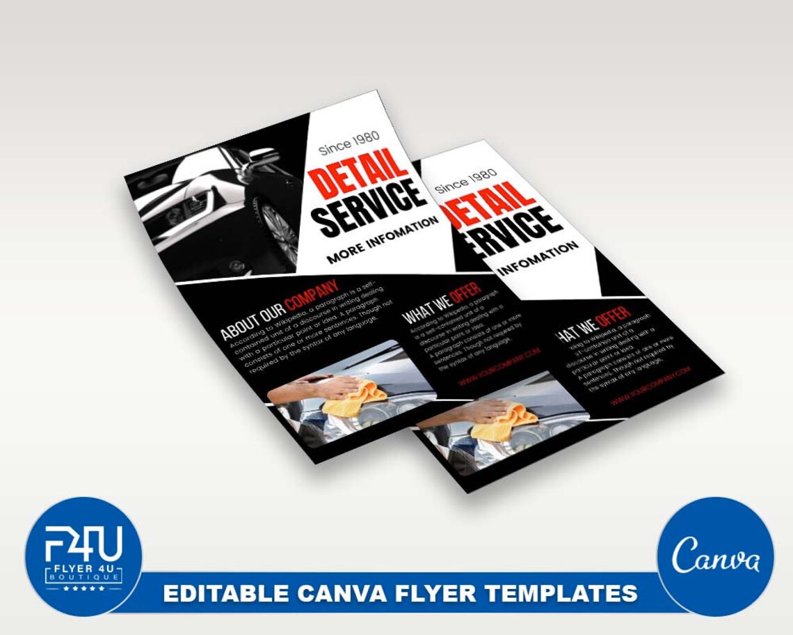Auto Mobile Flyer DIY Canva Auto Mobile Flyer Template 2022 - Etsy