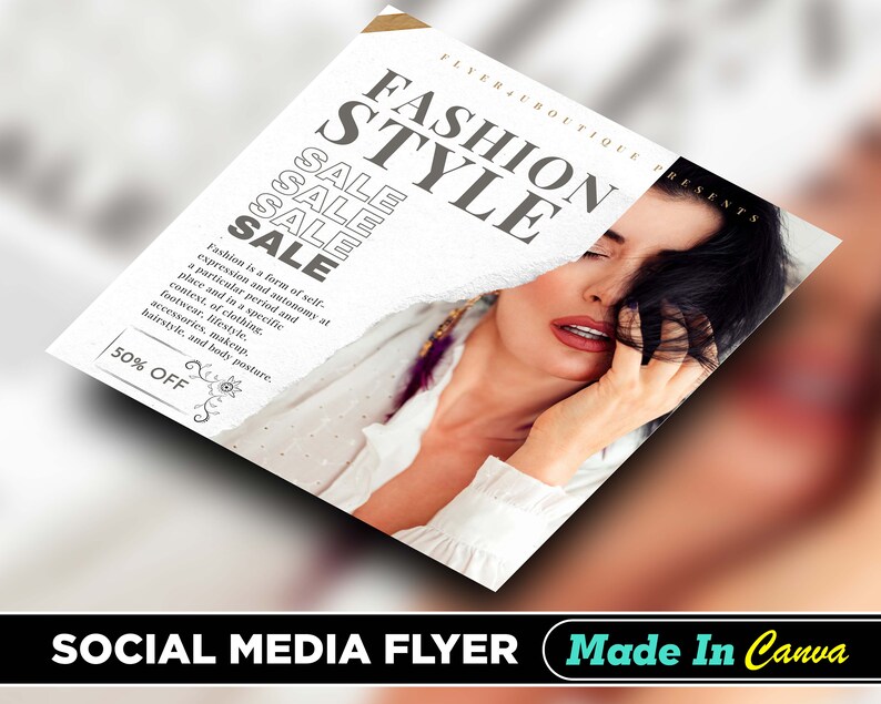 Fashion Style Flyer DIY Canva Fashion Style Flyer Template - Etsy