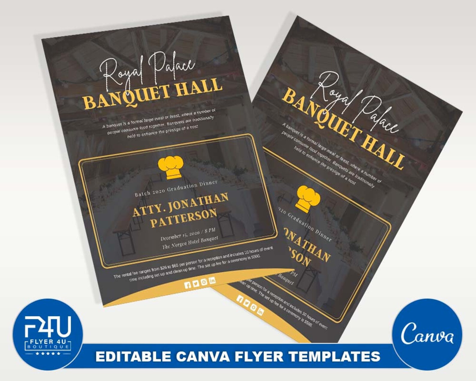 Banquet Facility Flyer DIY Canva Banquet Facility Flyer - Etsy