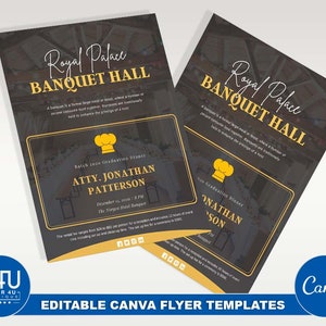 Banquet Facility Flyer, DIY Canva Banquet Facility Flyer Template 2022 ...