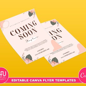 Coming Soon Flyer, DIY Canva Coming Soon Flyer Template, Editable Canva ...