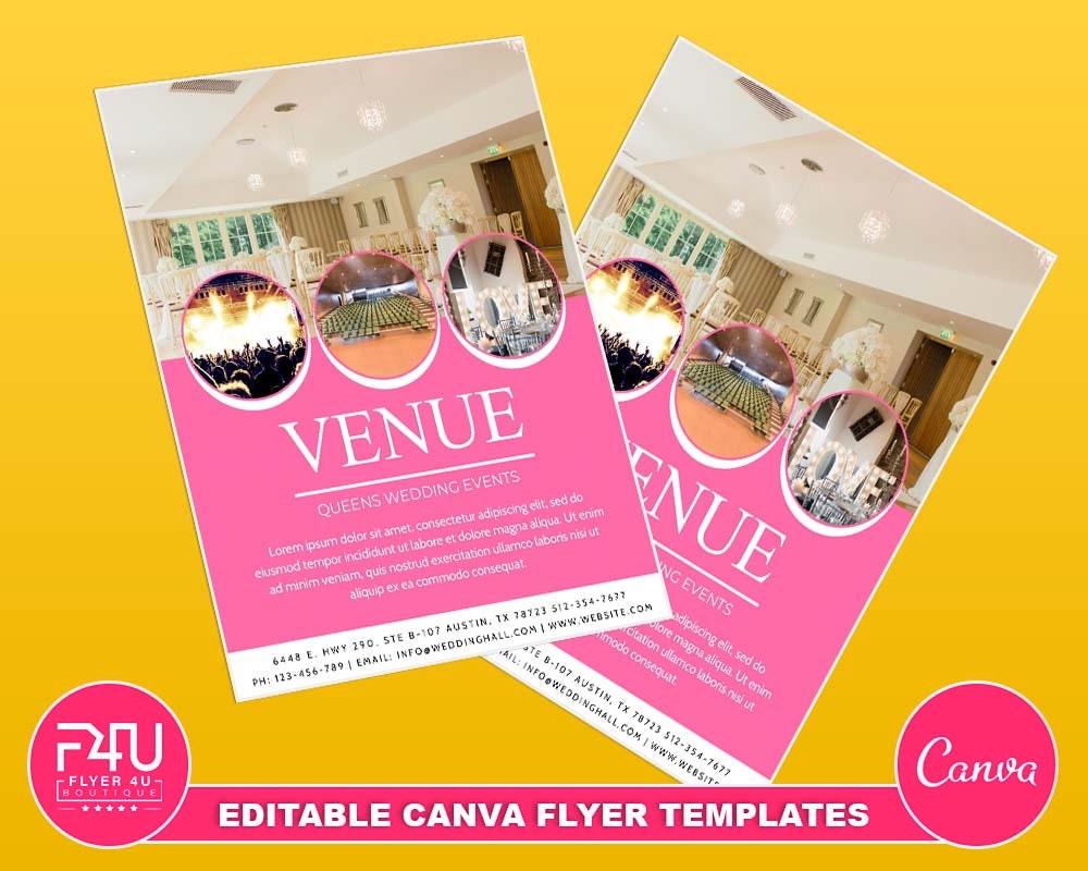 Venue Flyer DIY Canva Venue Flyer Template 2022 Editable - Etsy