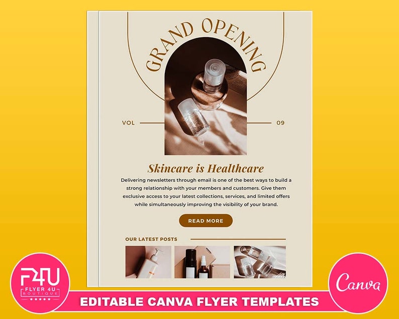 Spa Grand Opening Flyer DIY Canva Spa Grand Opening | Etsy