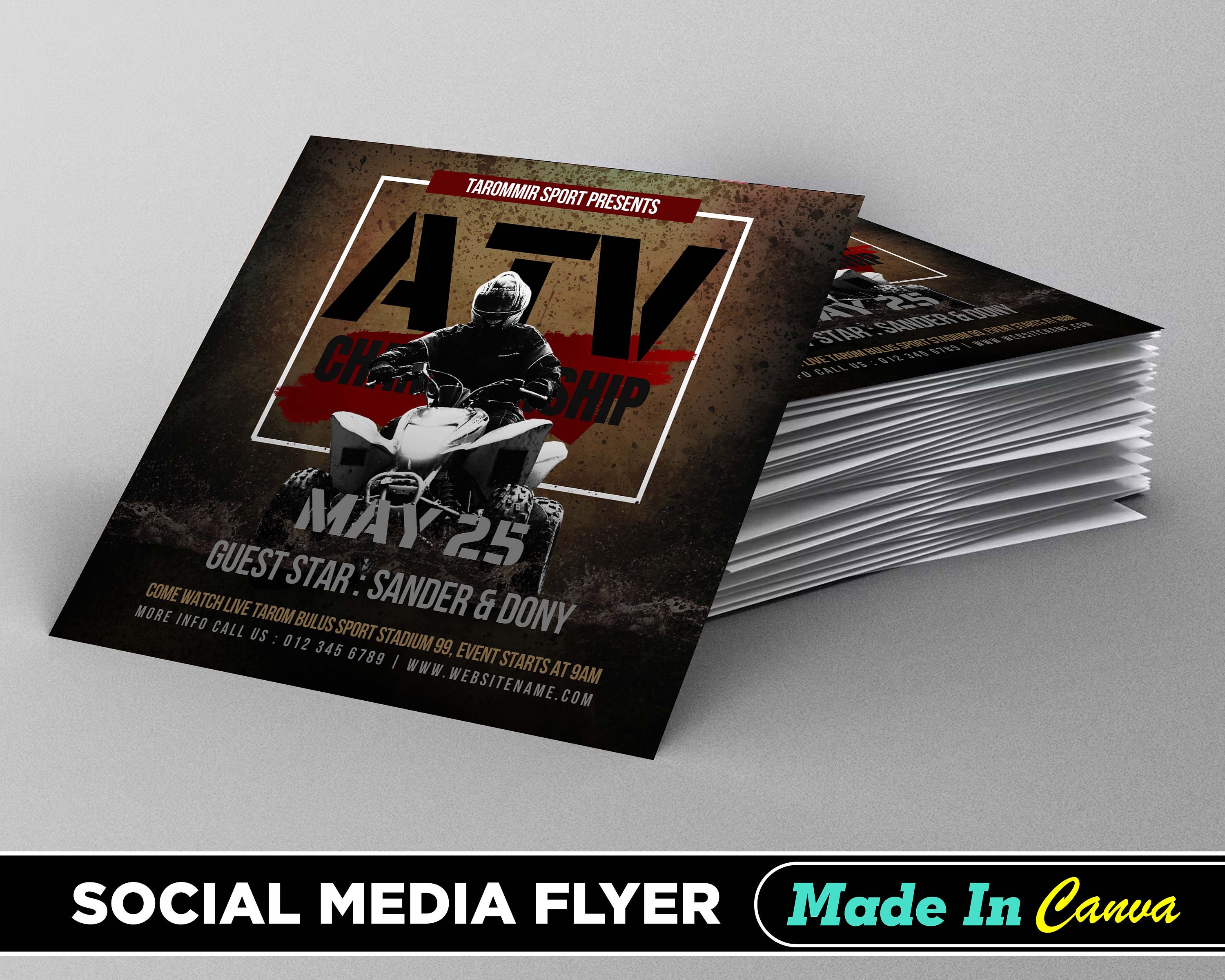 Atv Tournament Flyer, DIY Canva Atv Tournament Flyer Template 2022 ...