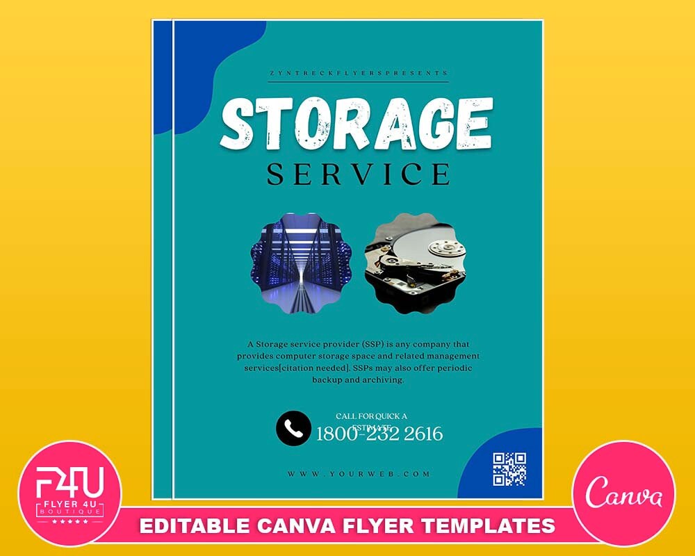 Storage Service Flyer DIY Canva Storage Service Flyer - Etsy