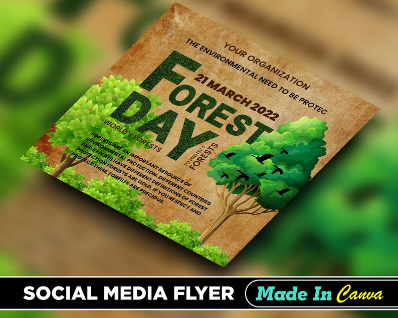 International Forest Day Flyer, DIY Canva International Forest Day ...