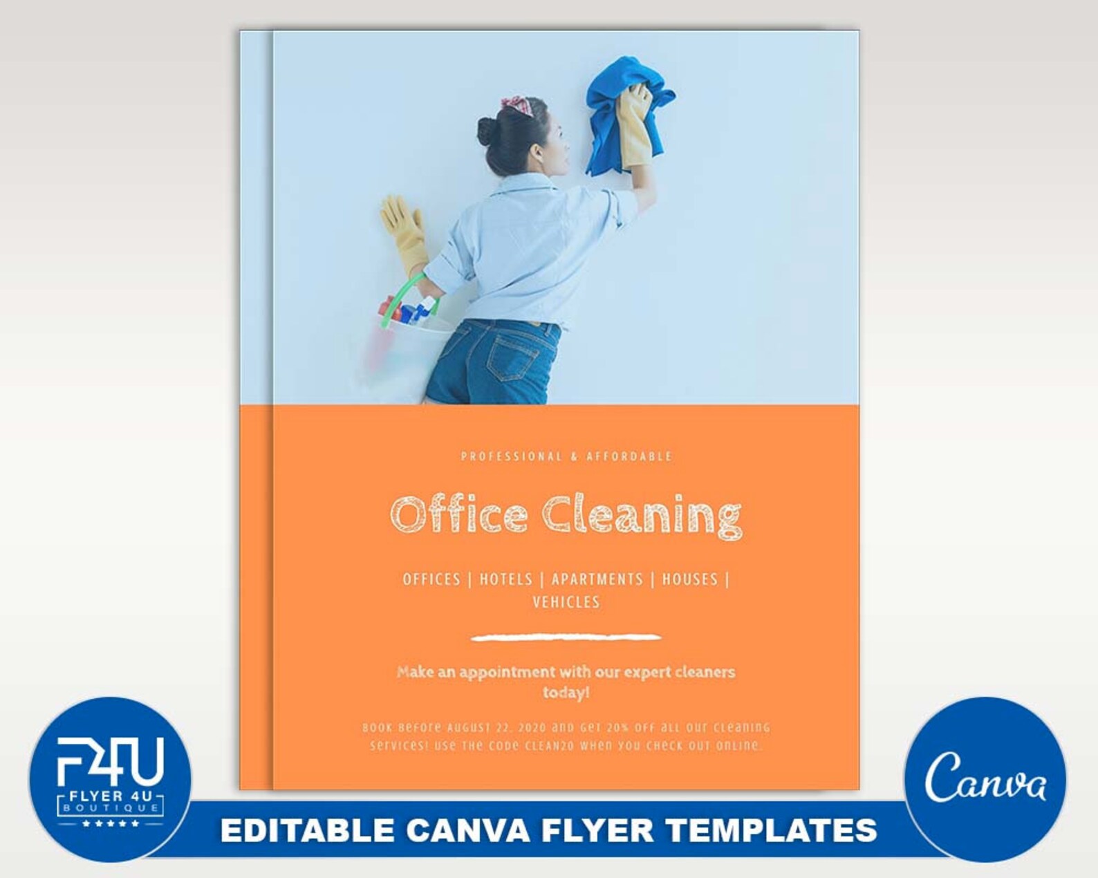 Office Cleaning Flyer DIY Canva Office Cleaning Flyer - Etsy