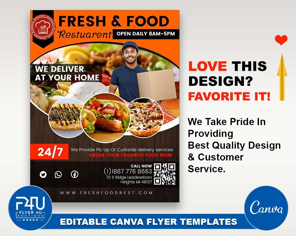 Delivery Service Flyer DIY Canva Delivery Business Flyer - Etsy