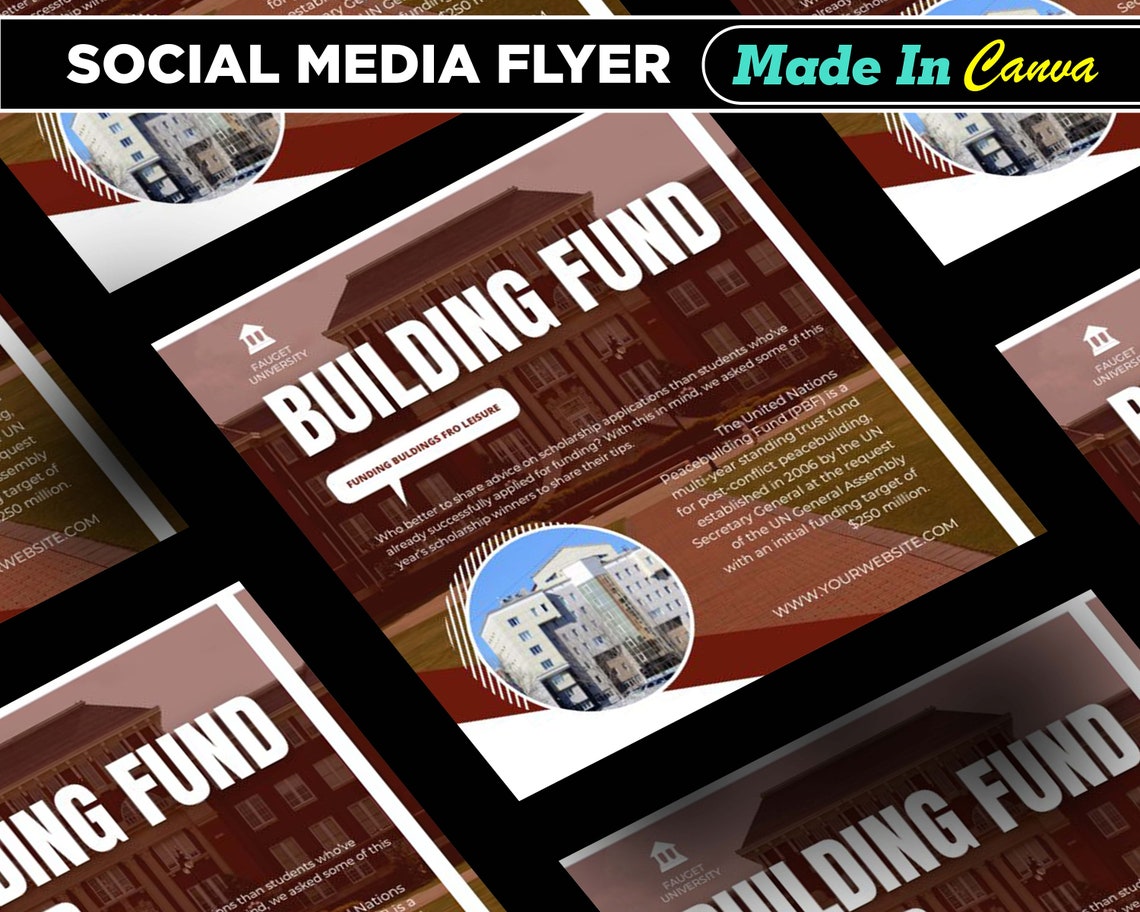 Building Fund Flyer DIY Canva Building Fund Flyer Template - Etsy