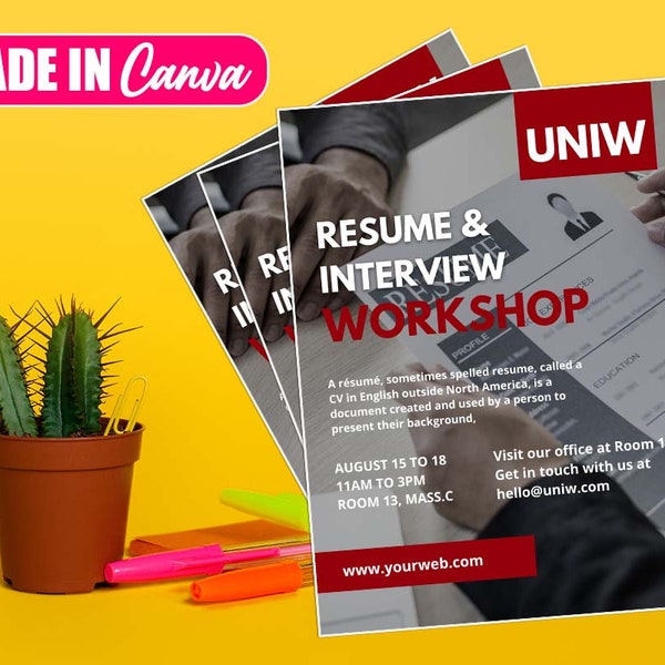 Resume Writing Flyer - Etsy