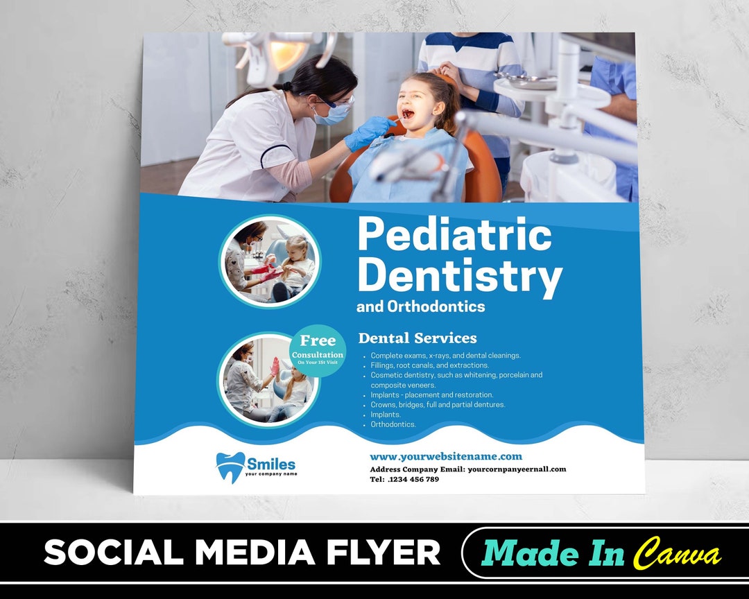 Pediatric Flyer, DIY Canva Pediatric Flyer Template 2022, Editable ...