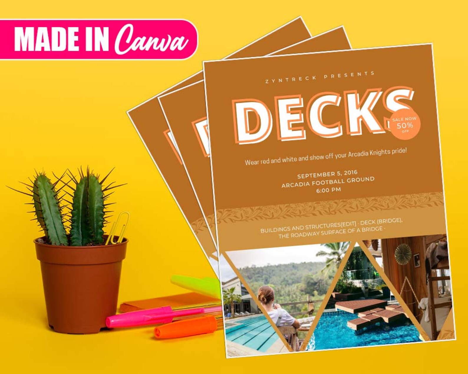 Decks Flyer DIY Canva Decks Flyer Template 2022 Editable - Etsy