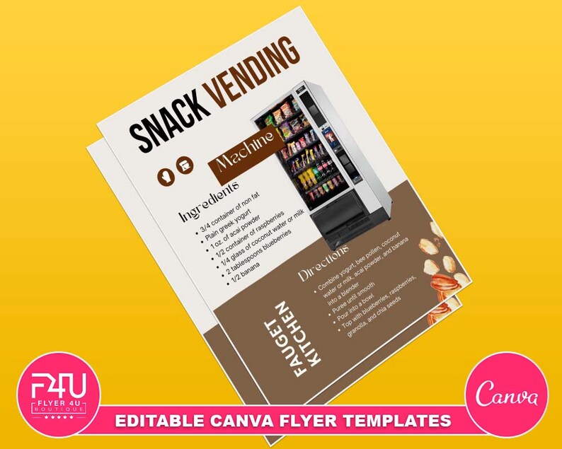 Snack Vending Machine Flyer, DIY Canva Snack Vending Machine Flyer ...