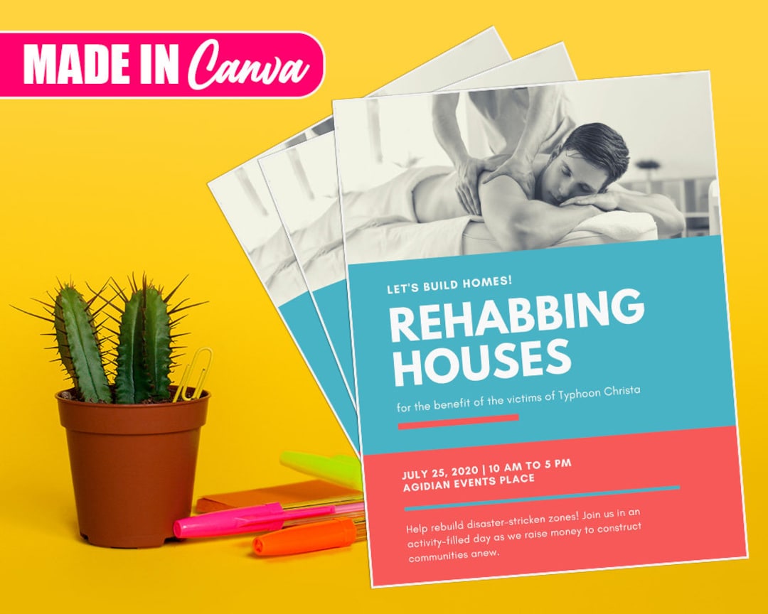 Rehabbing Houses Flyer, DIY Canva Rehabbing Houses Flyer Template 2022 ...