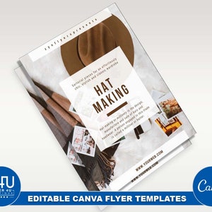 Hat Making Flyer, DIY Canva Hat Making Flyer Template 2022, Editable ...