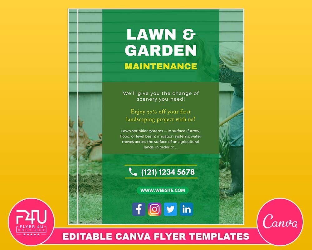 Irrigation Services Flyer DIY Canva Irrigation Servicesflyer - Etsy