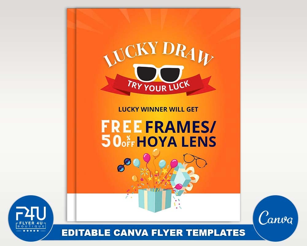 Raffle Flyer DIY Canva Raffle Flyer Template 2022 Editable - Etsy