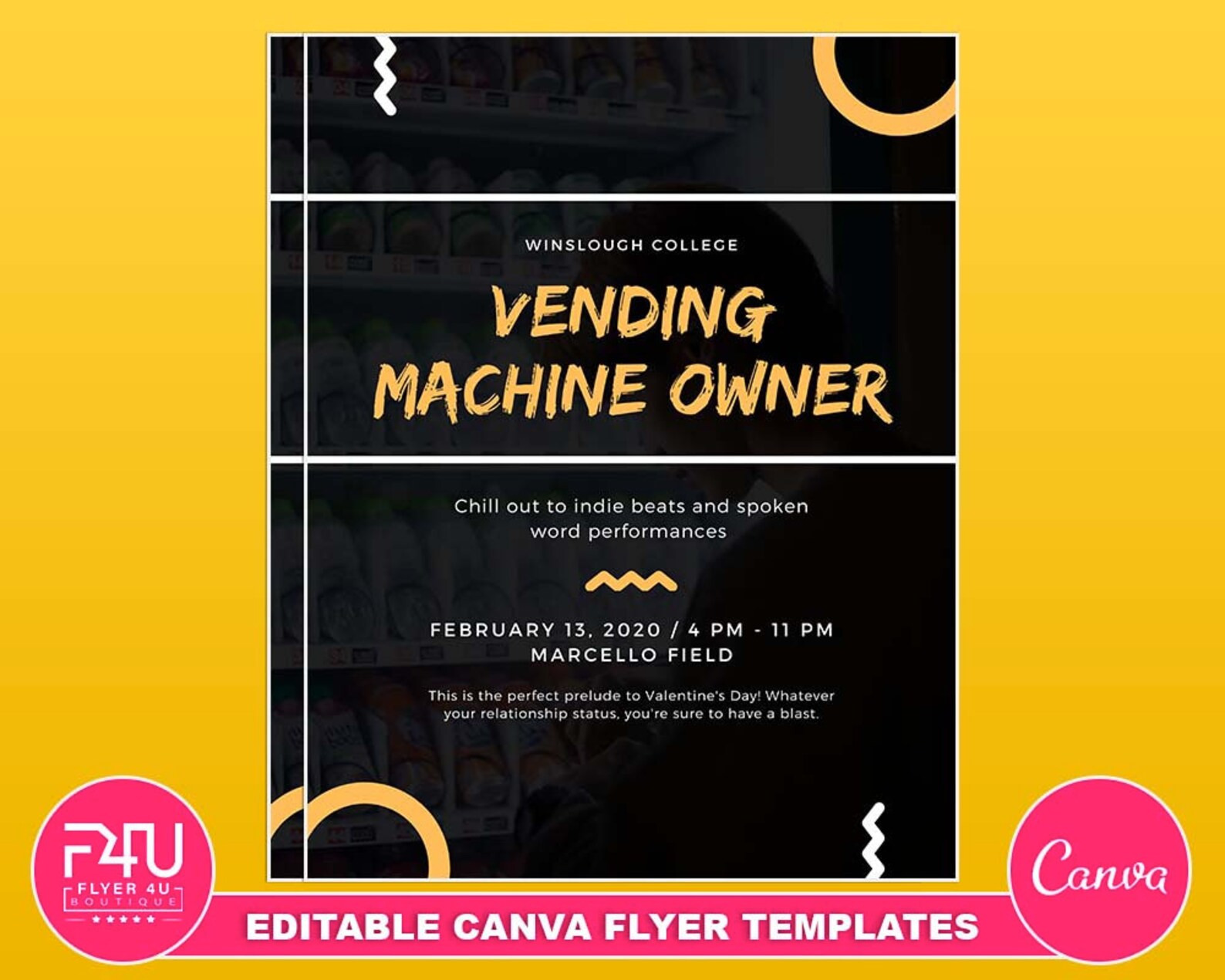 Vending Machine Flyer, DIY Canva Vending Machine Template 2022 ...