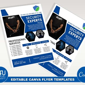 Security Service Flyer DIY Canva Security Service Flyer | Etsy
