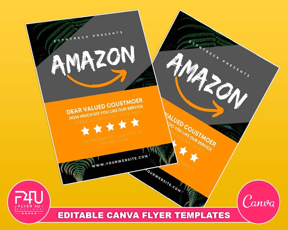 Amazon Flyer, DIY Canva Amazon Templates, Editable Canva US Letter Size ...