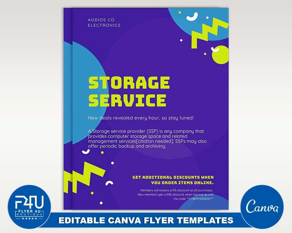 Storage Service Flyer, DIY Canva Storage Service Flyer Template 2022 ...