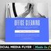 Office Cleaning Flyer, DIY Canva Office Flyer, Editable Social Media Flyer Template for Office ...