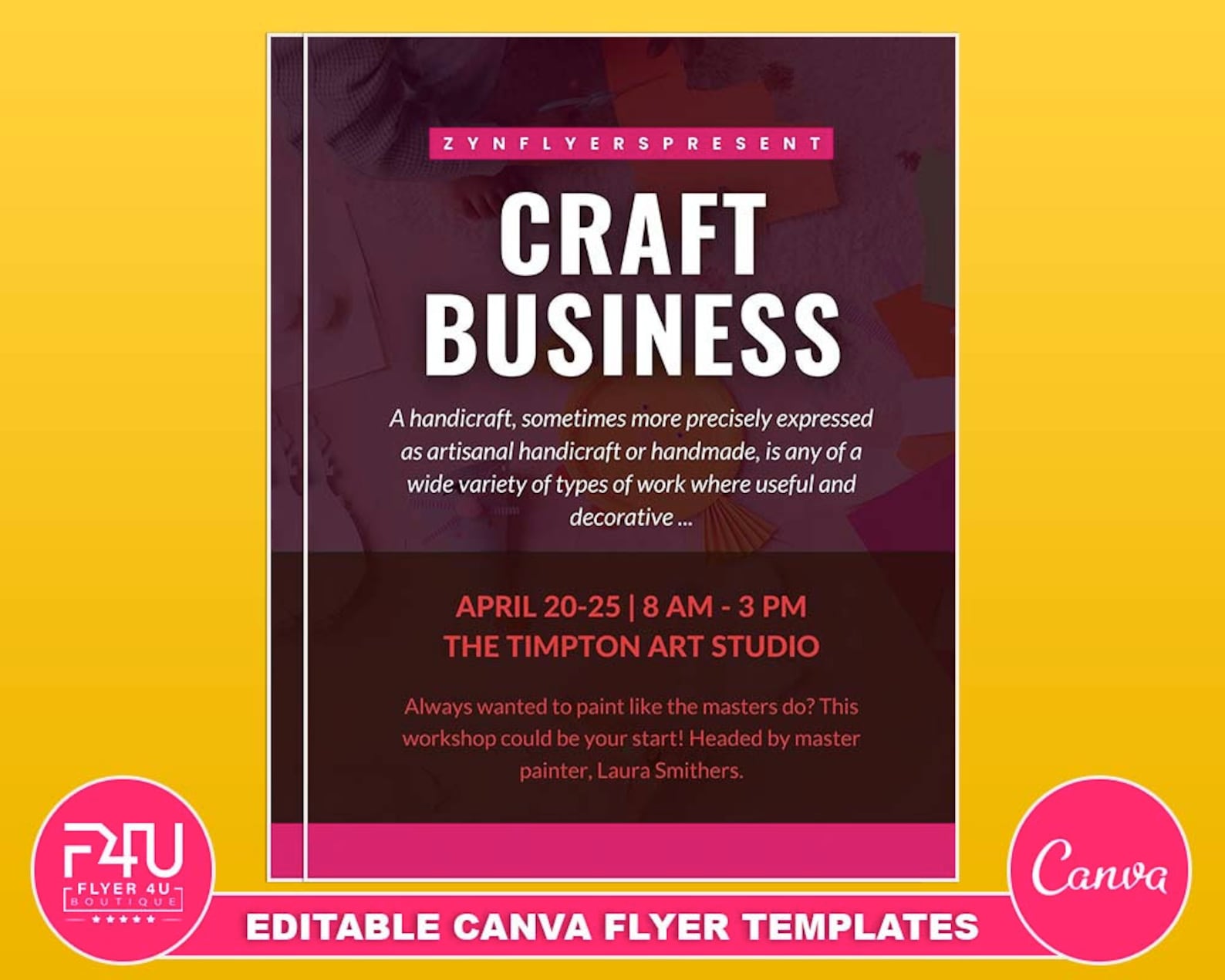 Craft Business Flyer, DIY Canva Craft Business Flyer Template 2022 ...