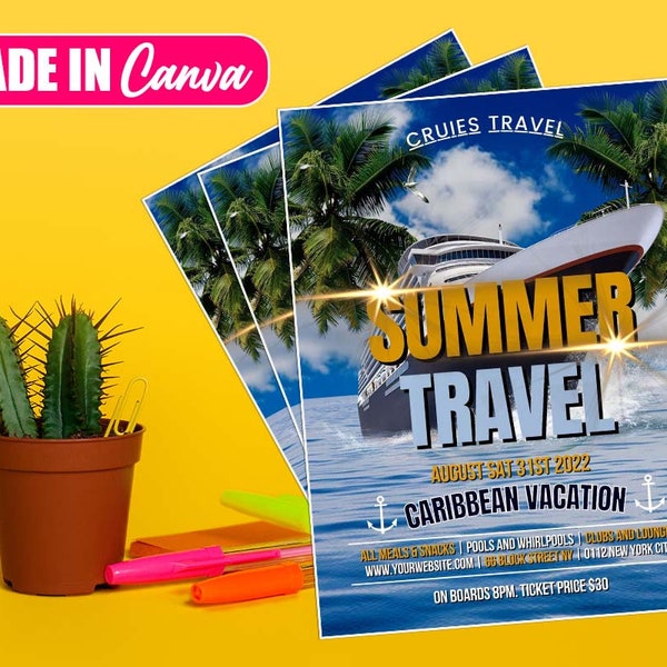 Family Cruise Flyer Template - Etsy