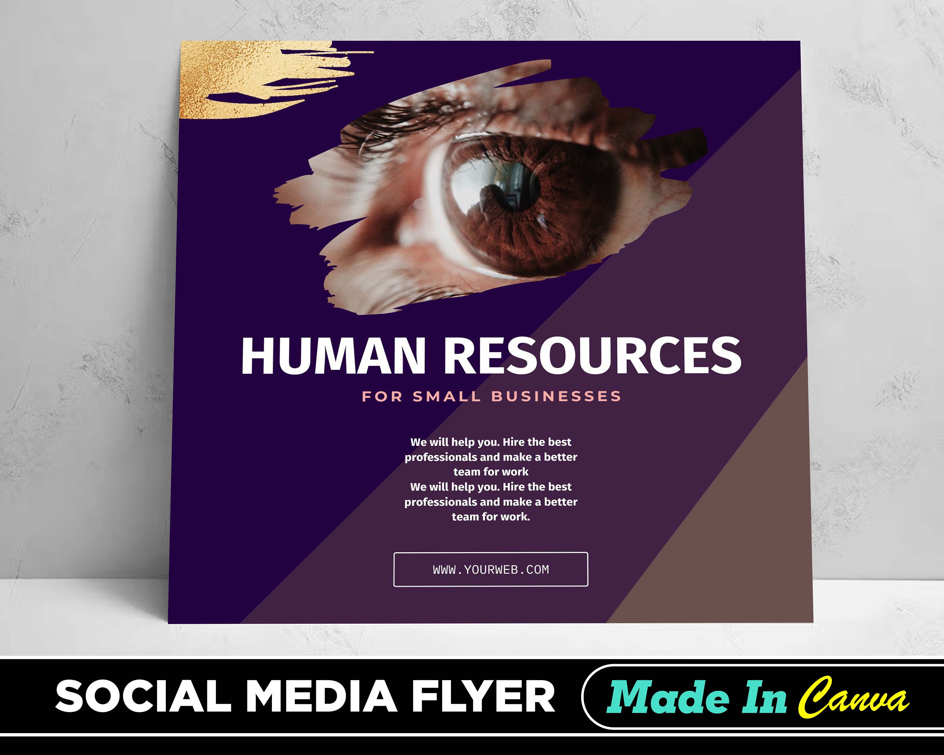 Human Resources Flyer, DIY Canva Human Resources Flyer Template 2022 ...