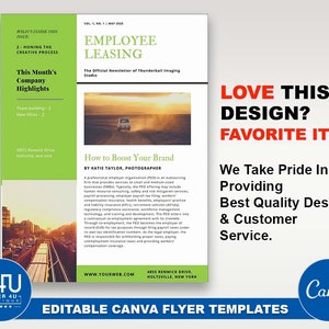 Employee Leasing Flyer, DIY Canva Employee Leasing Flyer Template 2022 ...