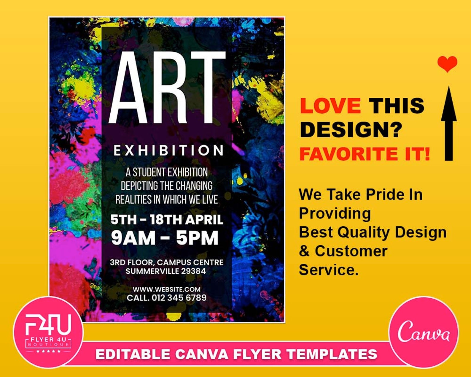 School Exhibition Flyer DIY Canva School Exhibition Flyer - Etsy