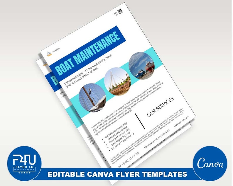 Boat Maintenance Flyer DIY Canva Boat Maintenance Flyer - Etsy