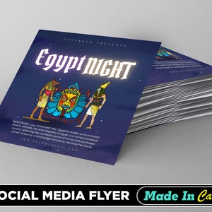 Egypt Night Flyer, DIY Canva Egypt Night Flyer Template 2022, Editable ...