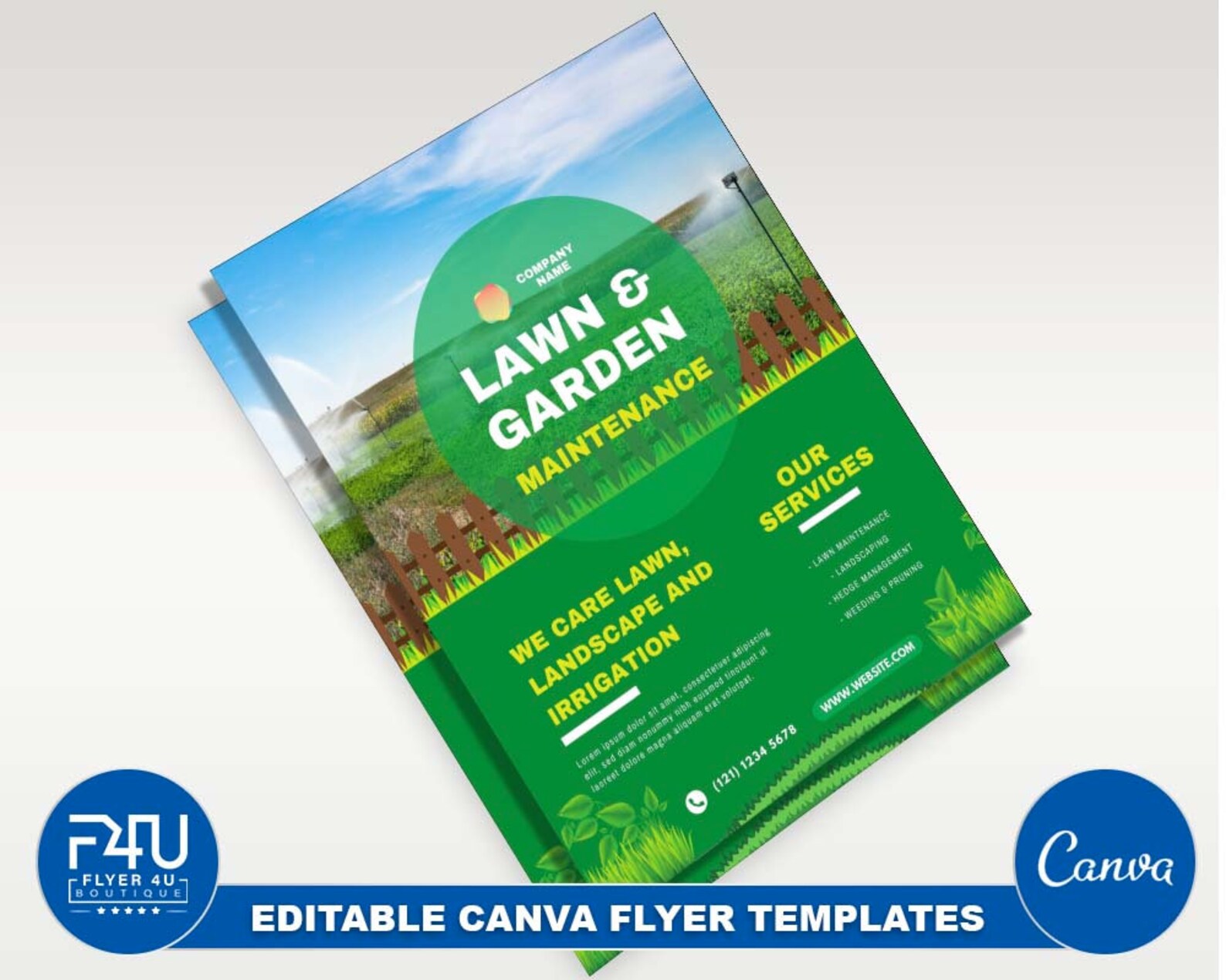 Irrigation Services Flyer DIY Canva Irrigation Servicesflyer - Etsy