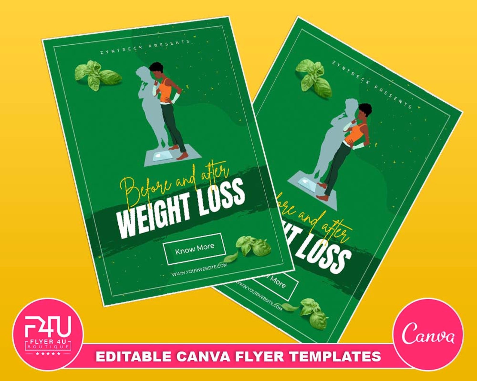 Before and After Weight Loss Flyer, DIY Before and After Weight Loss ...