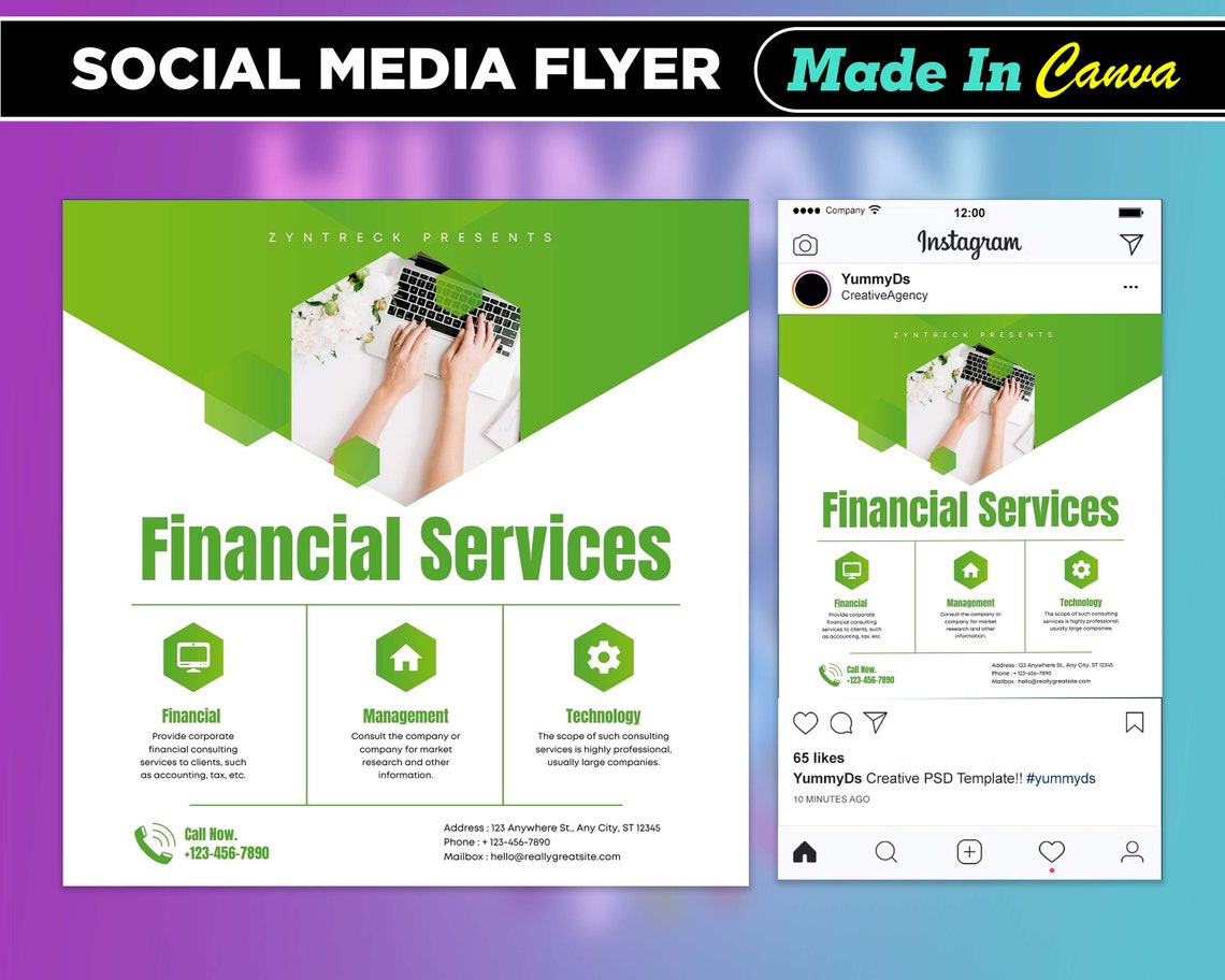 Financial Services Flyer DIY Canva Financial Services Flyer - Etsy