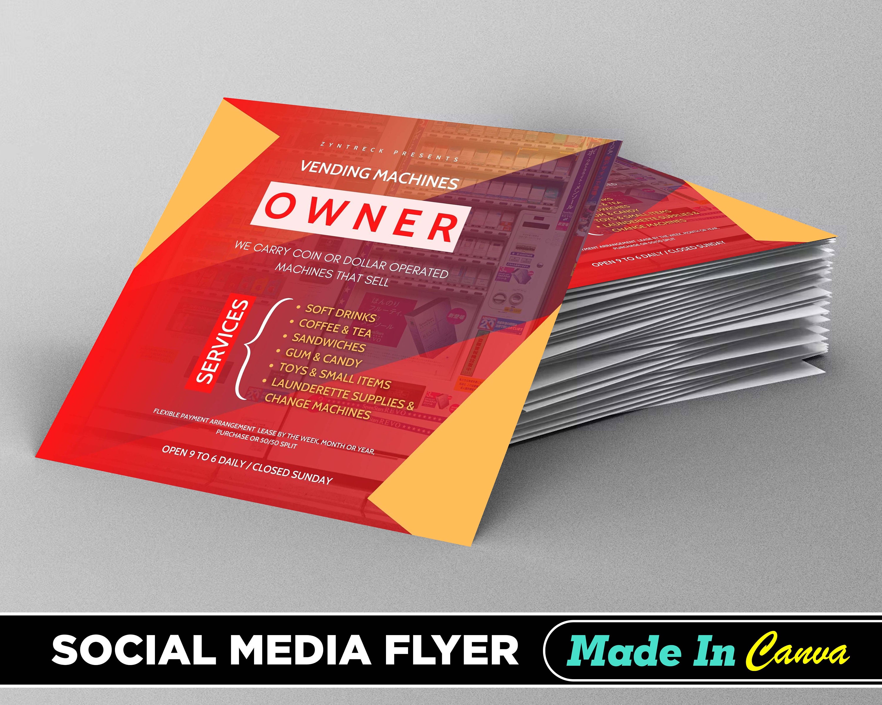 Vending Machine Flyer DIY Canva Vending Machine Flyer - Etsy