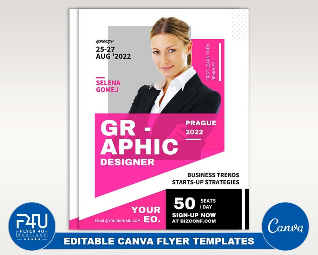 Graphic Design Flyer, DIY Canva Graphic Design Flyer Template 2022 ...
