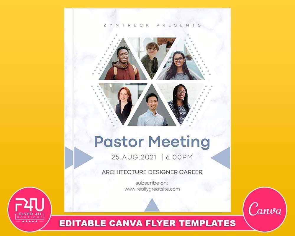 Pastor Meeting Flyer DIY Canva Pastor Meeting Flyer Template - Etsy