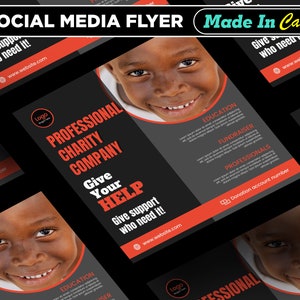 Donation Flyer, DIY Canva Donation Flyer Template, Editable Canva ...