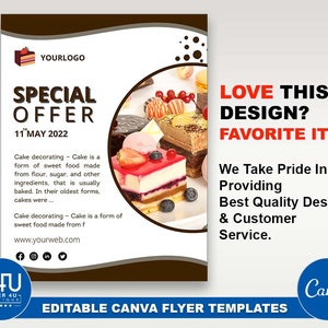 Cake Making Flyer DIY Canva Cake Making Flyer Template 2021 | Etsy