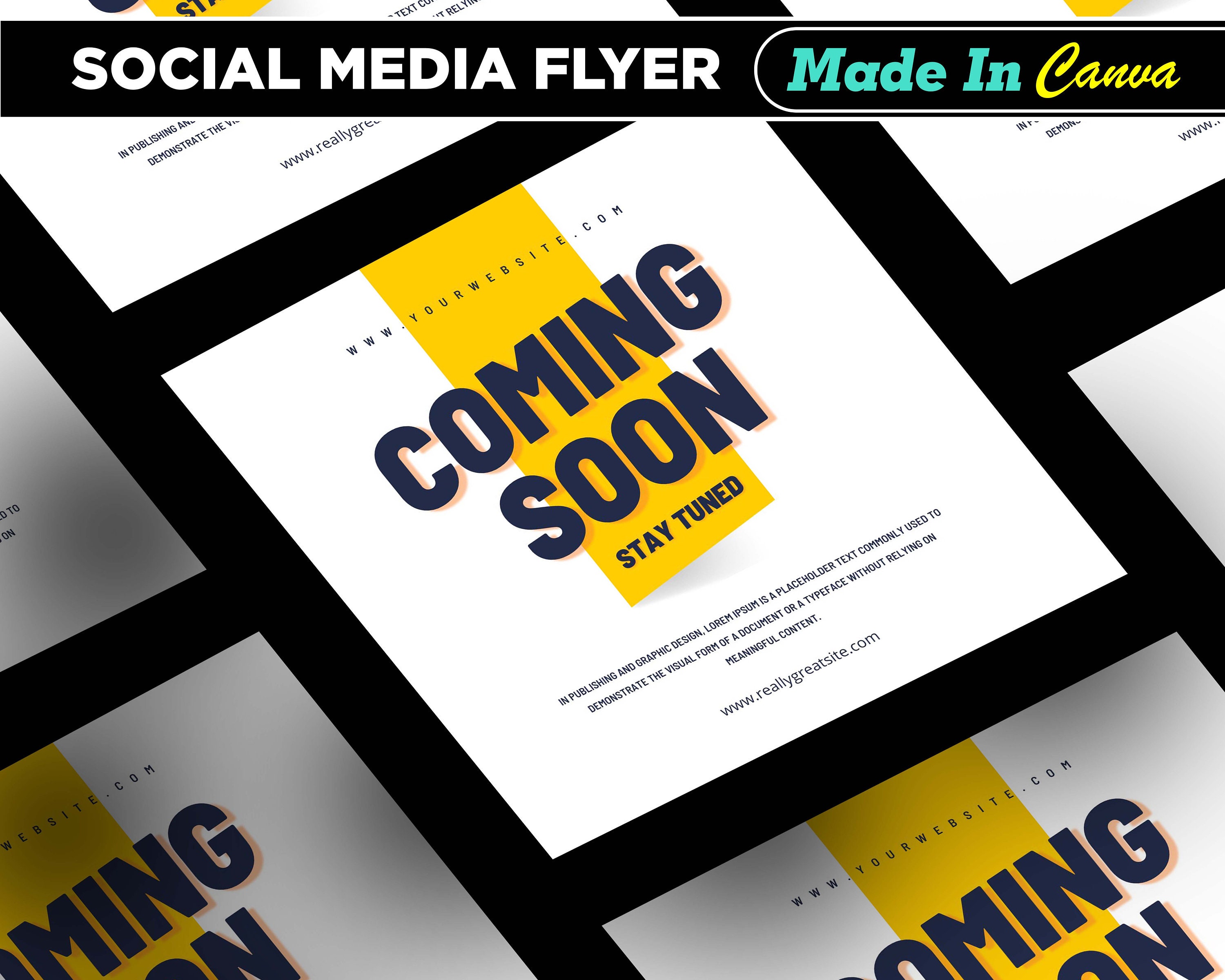 Coming Soon Flyer, DIY Canva Coming Soon Flyer Template 2022, Editable ...