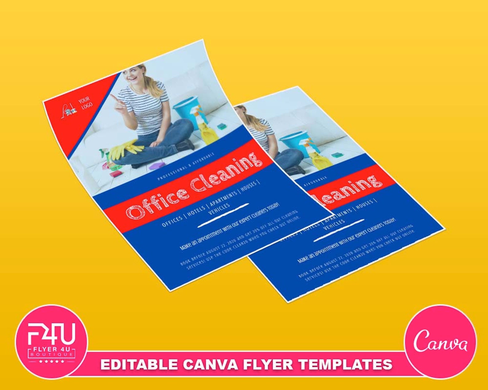 Office Cleaning Flyer DIY Canva Office Cleaning Flyer - Etsy