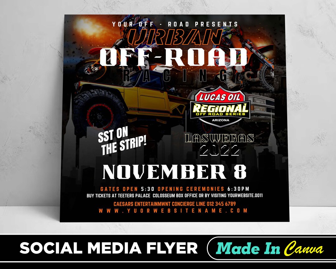 Las Vegas Flyer, DIY Canva Las Vegas Flyer Template 2022, Editable ...