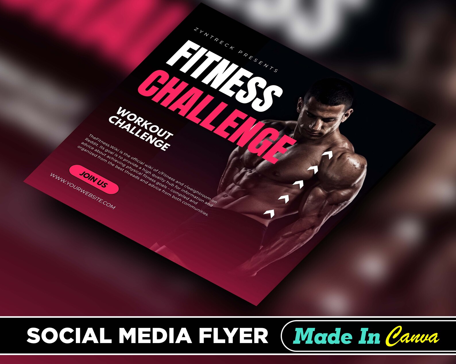 Fitness Challenge Flyer DIY Canva Fitness Challenge Flyer - Etsy