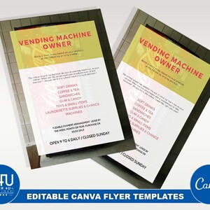 Vending Machine Flyer DIY Canva Vending Machine Template - Etsy